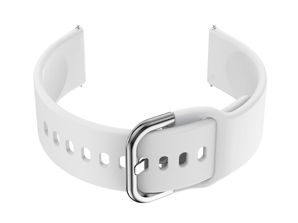 U01 smartwatch rubber strap - white/silver - 18mm | ACCESORIES \ STRAPS ...