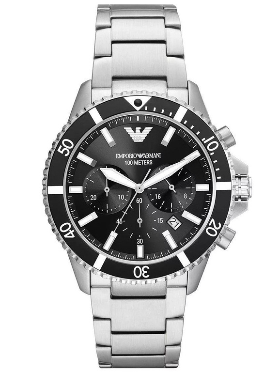 ZEGAREK MĘSKI EMPORIO ARMANI AR11360 DIVER (zi035b) Srebrny | Zegarki ...