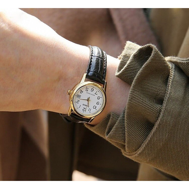 Zegarek Damski Casio Ltp V002gl 7b2 Zd584a Box Czarny Złoty