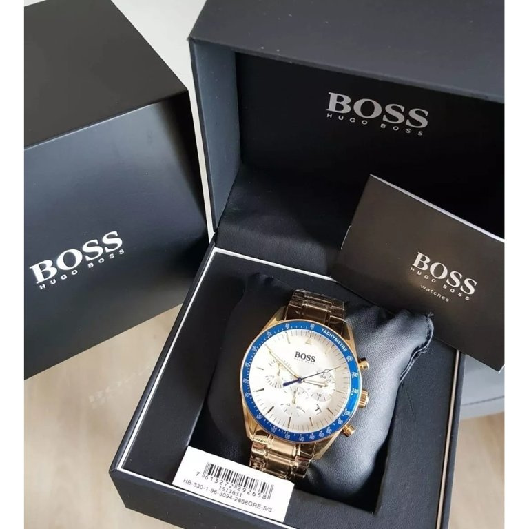 ZEGAREK MĘSKI HUGO BOSS 1513631 - TROPHY (zh009a) ZŁOTY | Zegarki ...