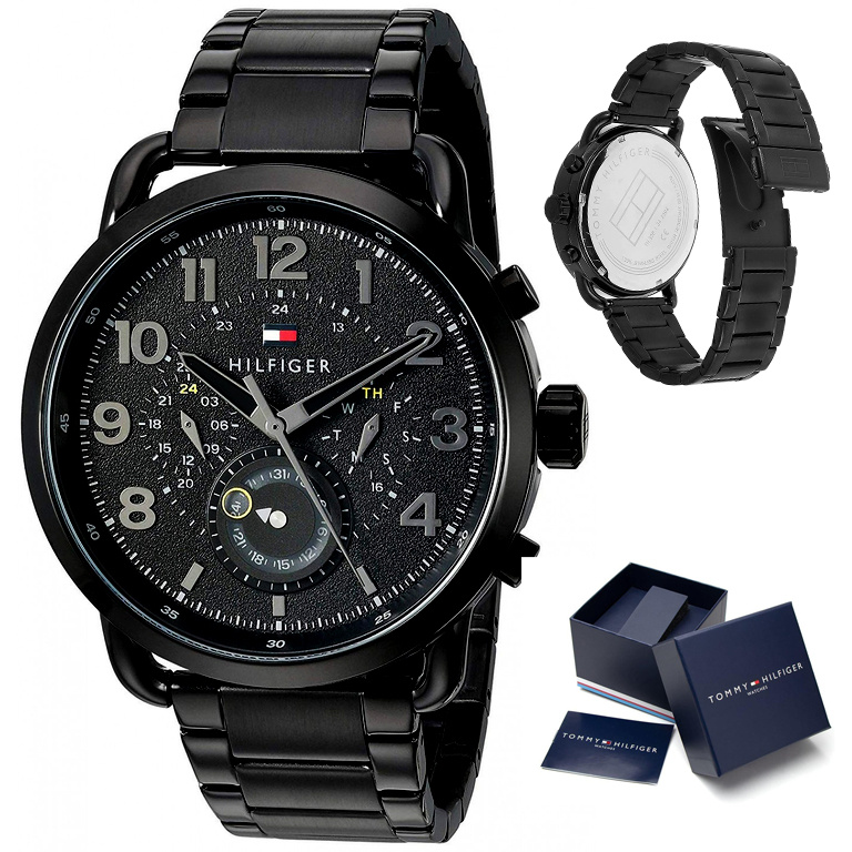 ZEGAREK MĘSKI TOMMY HILFIGER 1791423 (zf063a) Czarny | Zegarki męskie ...